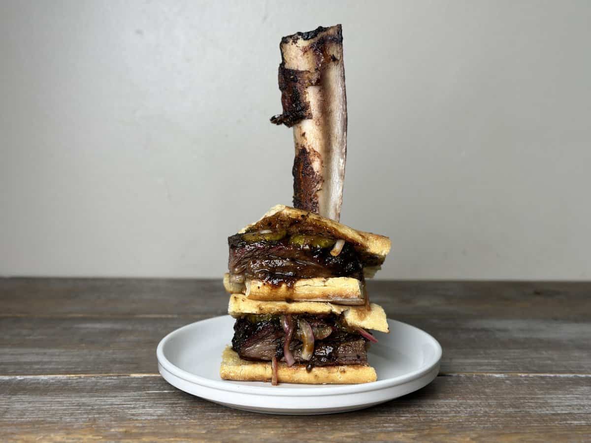 Smoked Beef Rib Sandwich - Burnt Pellet BBQ