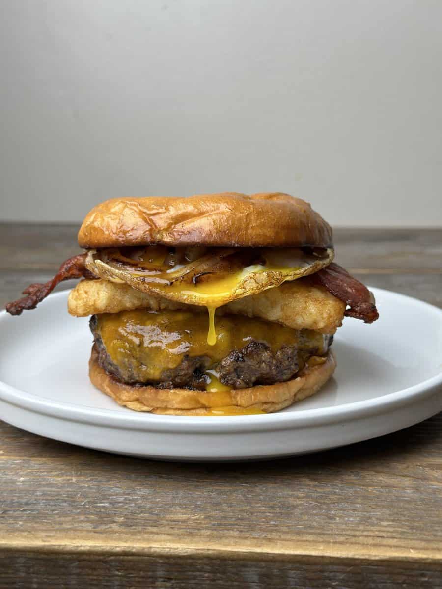 Breakfast Burger - Burnt Pellet BBQ