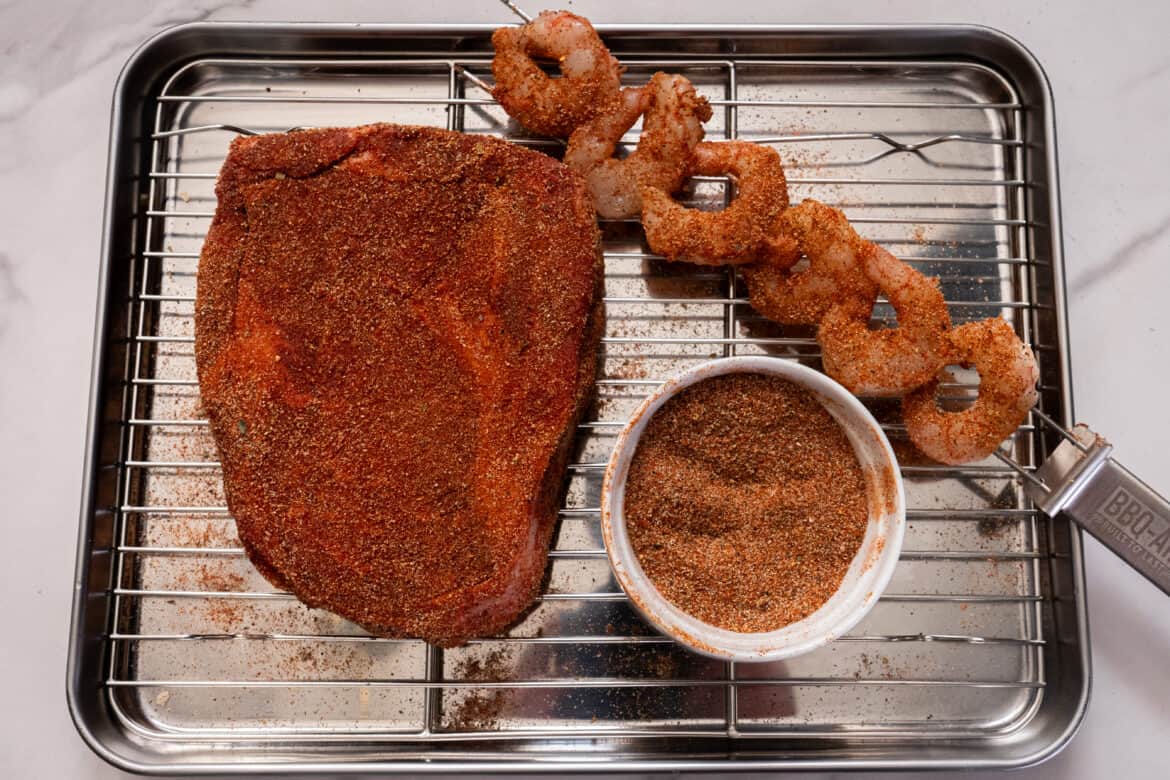 Steak and Cajun Shrimp Alfredo - Burnt Pellet BBQ