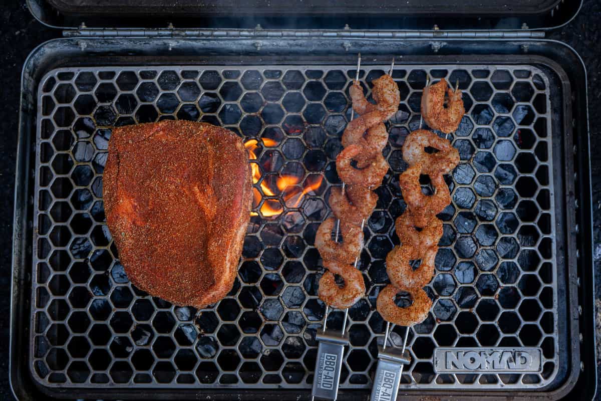 Steak and Cajun Shrimp Alfredo - Burnt Pellet BBQ
