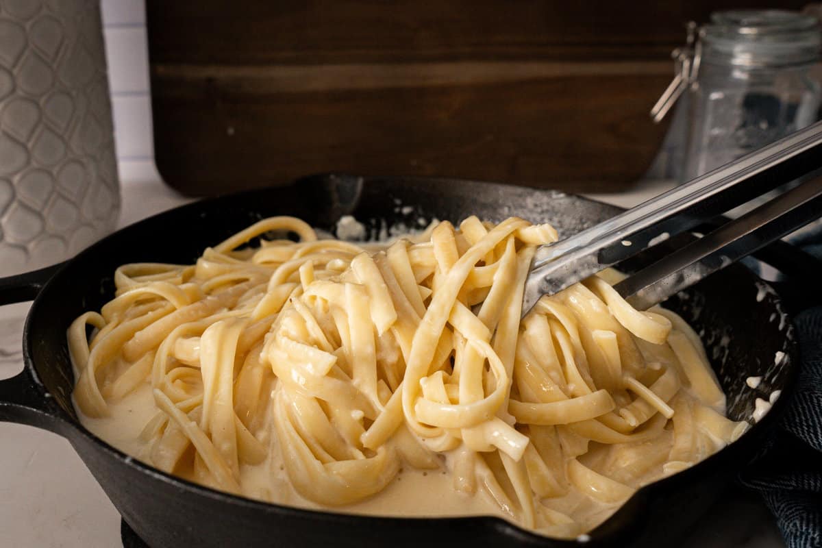 Steak and Cajun Shrimp Alfredo - Burnt Pellet BBQ