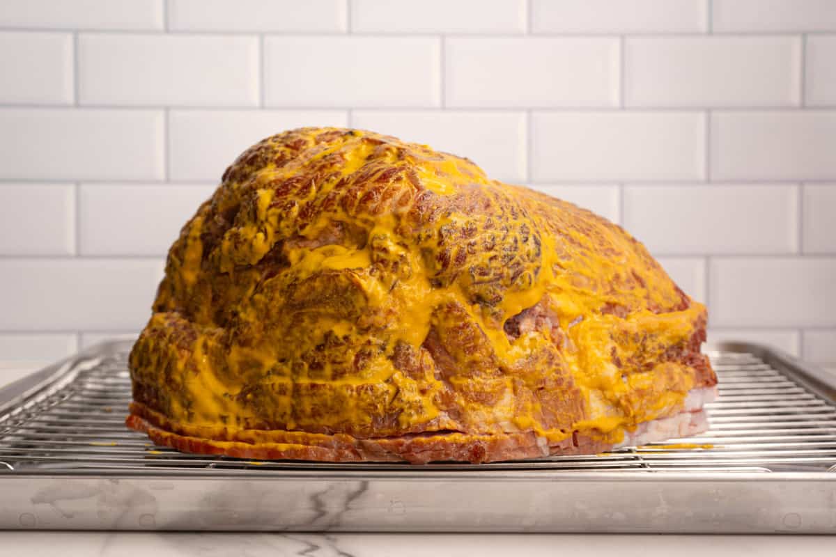 Smoked Cherry Bourbon Glazed Ham - Burnt Pellet BBQ