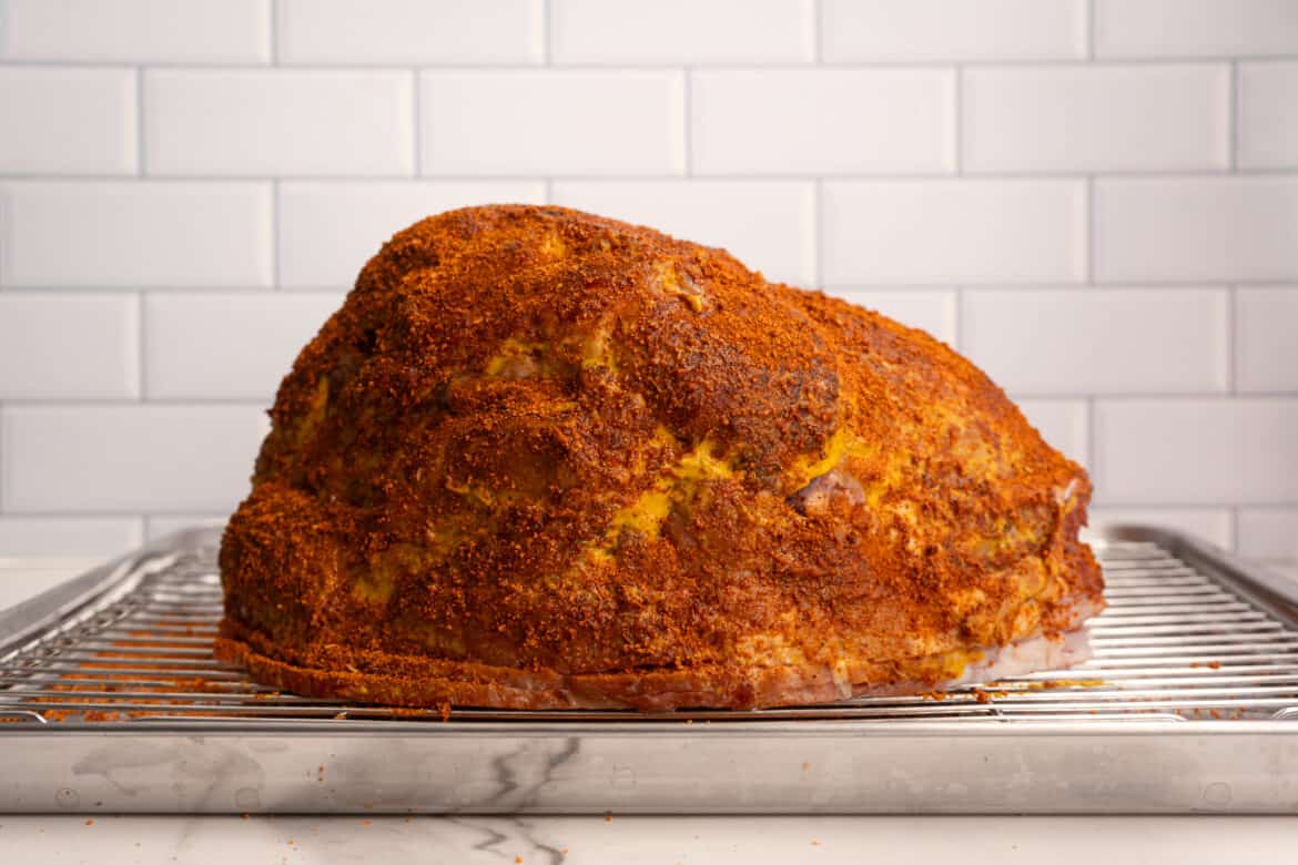 Smoked Cherry Bourbon Glazed Ham - Burnt Pellet BBQ