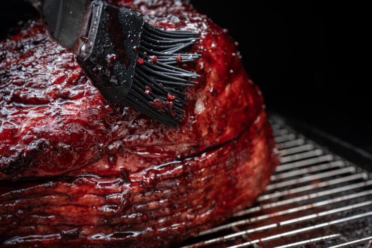 Smoked Cherry Bourbon Glazed Ham - Burnt Pellet BBQ