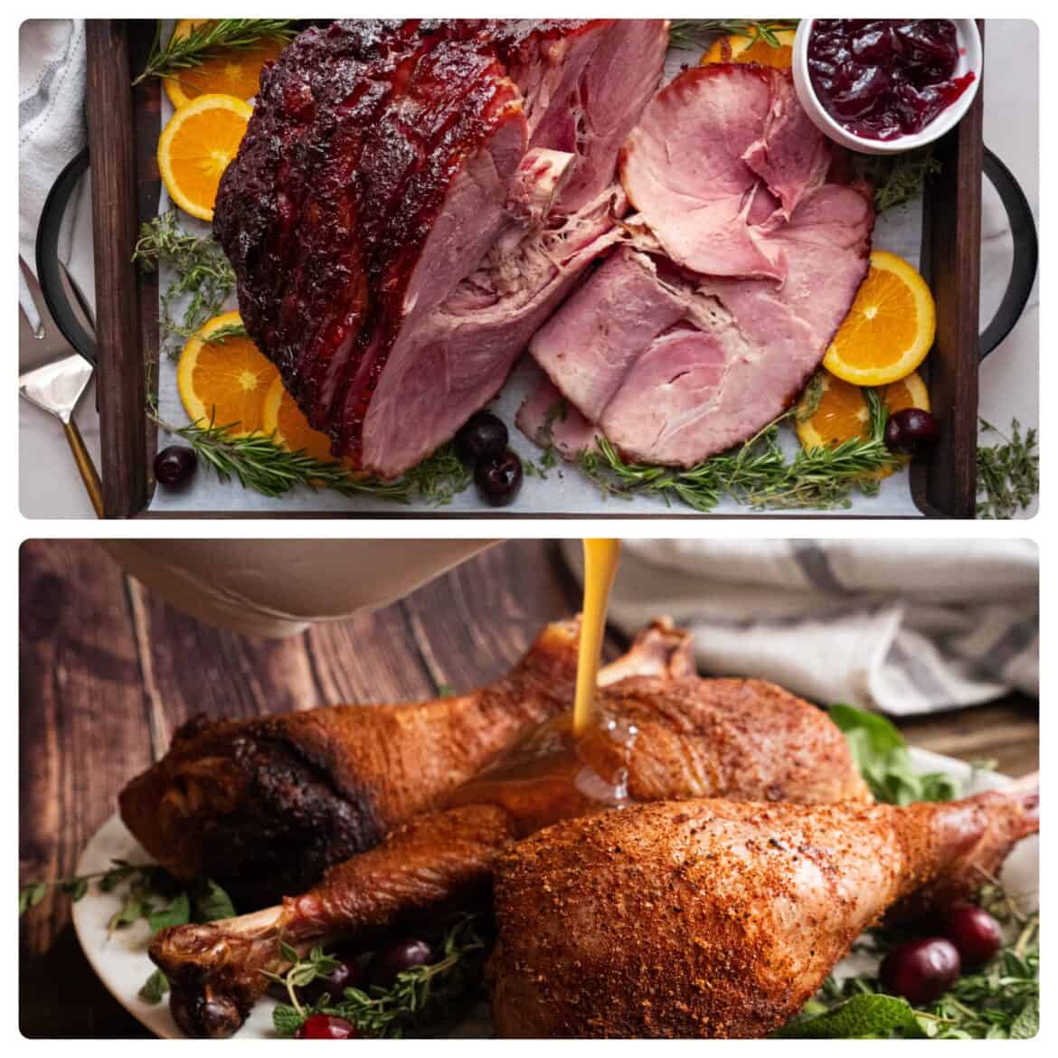 Smoked Cherry Bourbon Glazed Ham - Burnt Pellet BBQ