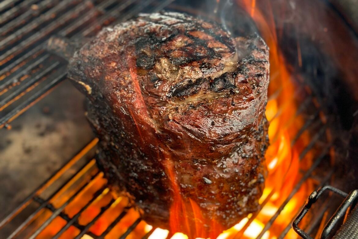Smoke Fried Prime Rib with Pomegranate Chimichurri - Burnt Pellet BBQ