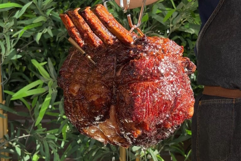 Smoke Fried Prime Rib with Pomegranate Chimichurri - Burnt Pellet BBQ