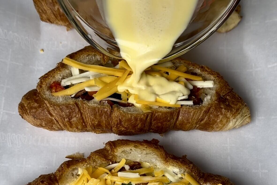 Breakfast Croissant Boats - Burnt Pellet BBQ