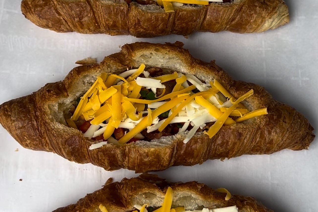 Breakfast Croissant Boats - Burnt Pellet BBQ