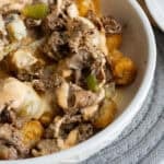 Cheesesteak Loaded Tots - Burnt Pellet BBQ